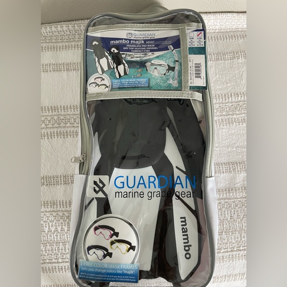 Guardian | Other | Adult Snorkel Mask Flipper Set Guardian Marine Grade ...